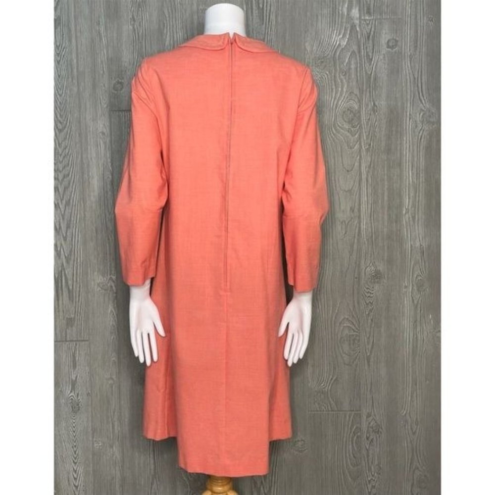 Vintage Jeri Ann Coral Pink / Orange Dress With Butto… - Gem